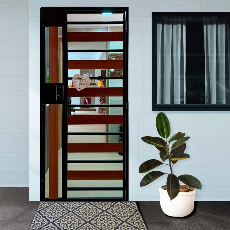 Modern Mild Steel With Wood Mix Gate Design With Best Price