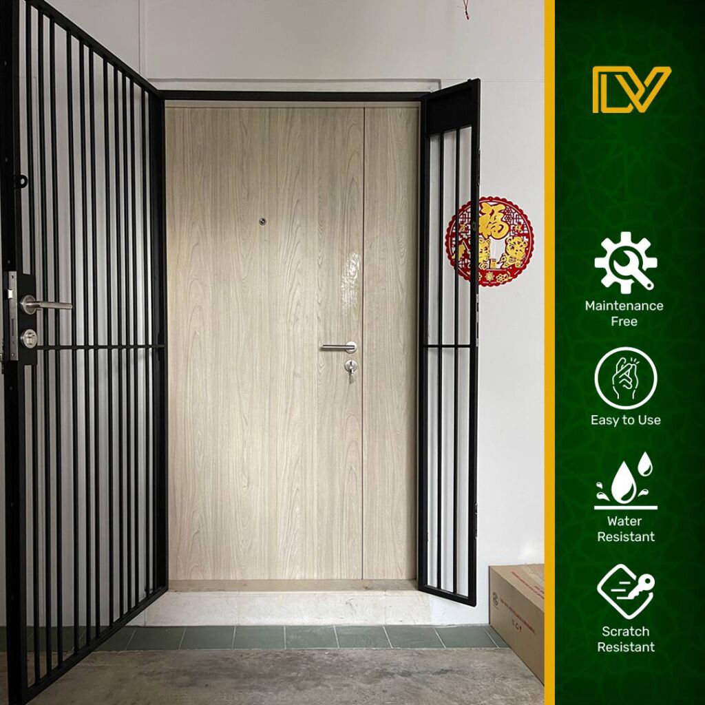 Single Tone Laminate Main Door - DVM-1819 - DoorVisual
