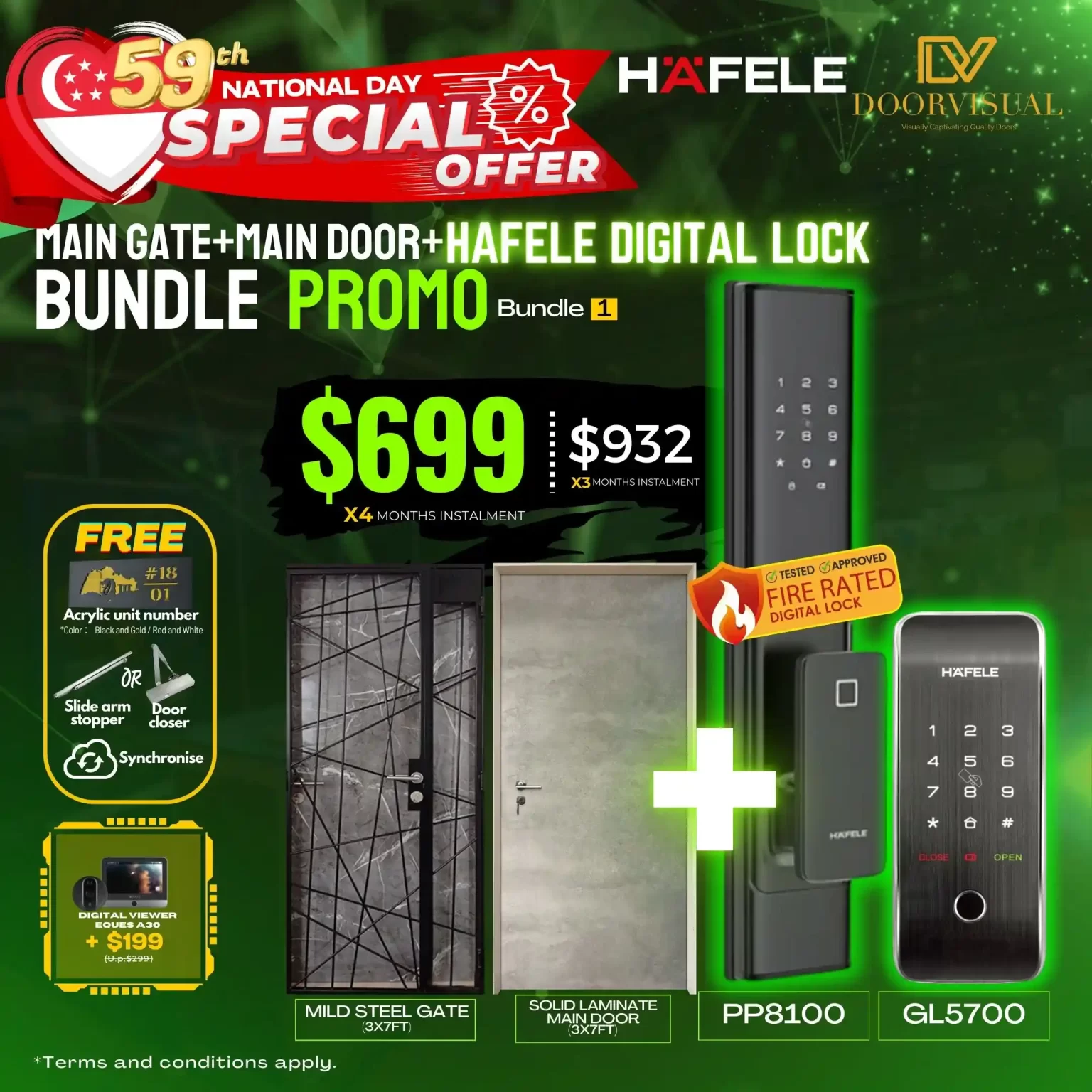 SG National Day Bundle Promotion | Door, Gate & Digital Lock