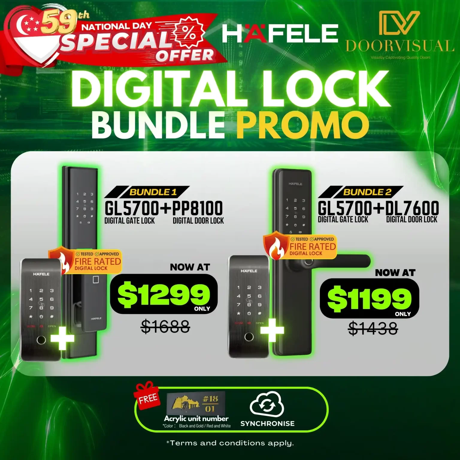 SG National Day Bundle Promotion | Door, Gate & Digital Lock